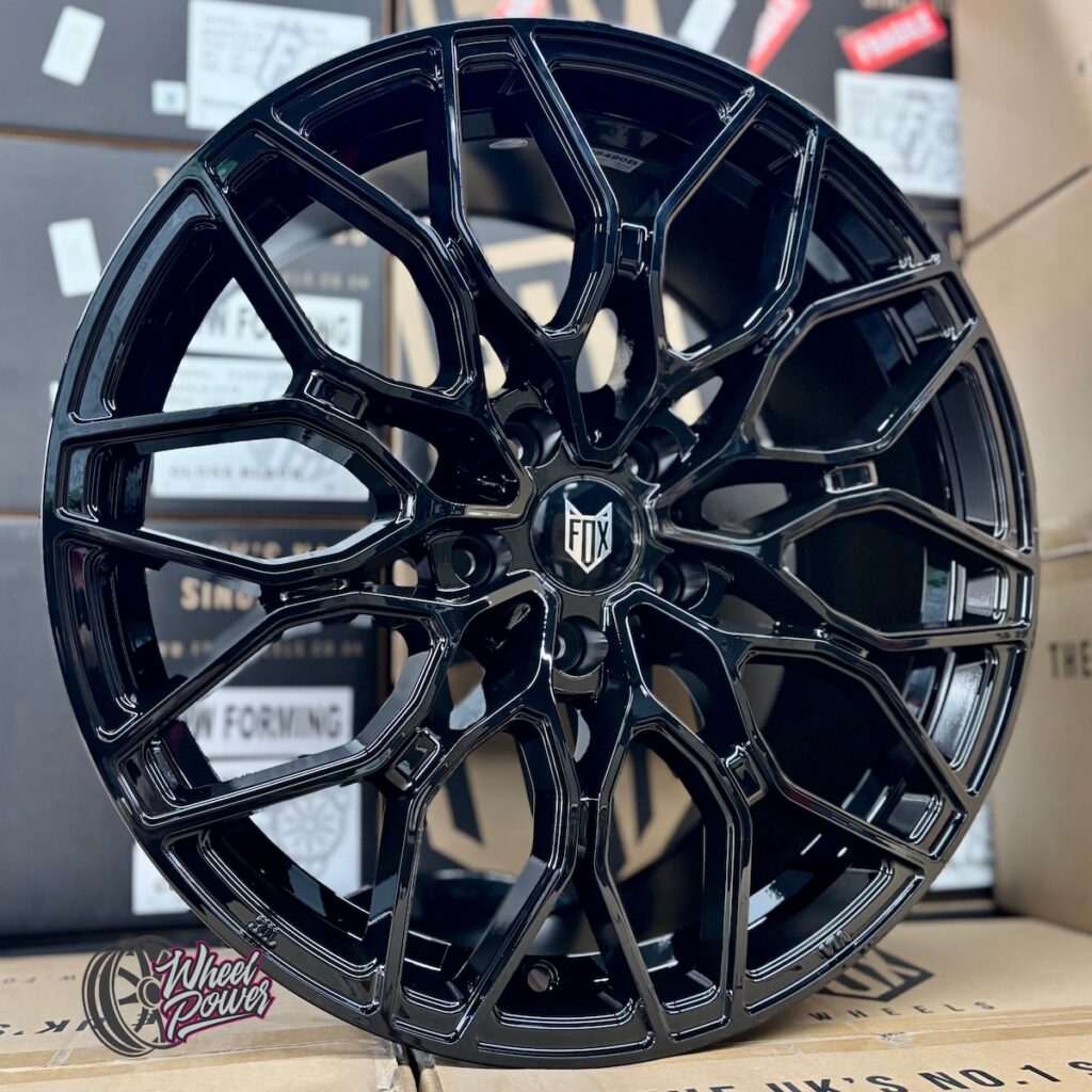 FOX FX9 Gloss Black 8.5×18″ 5×112 Audi Mercedes VW – Wheel Power Devon